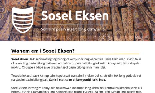 A4 Flyer – Sosel Eksen (Tok Pisin) | ShieldPNG